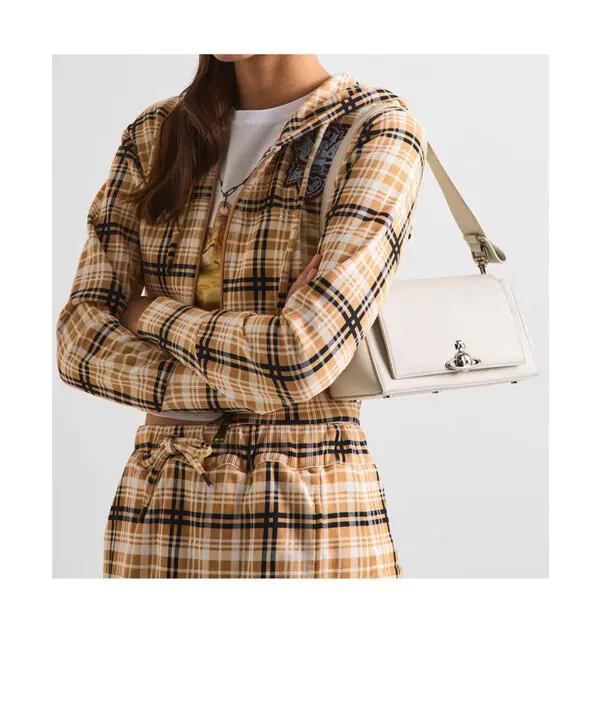 VIVIENNE WESTWOOD Hazel Medium Shoulder Bag - White