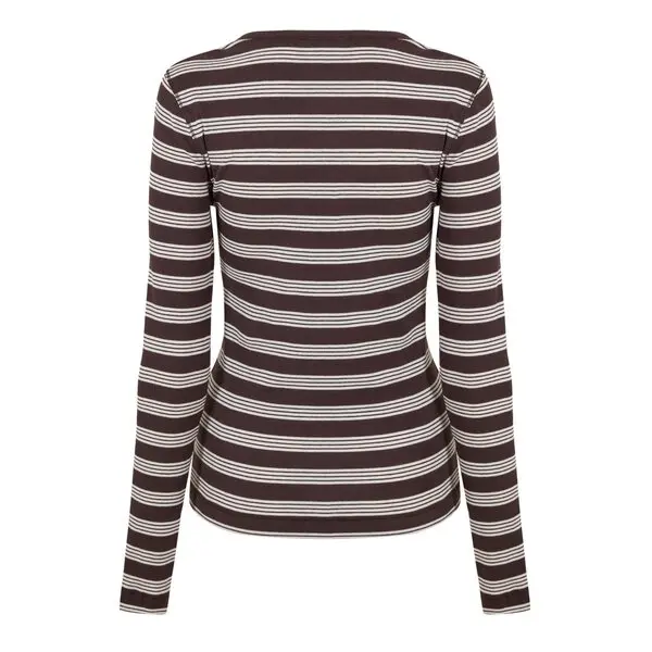 GANNI Striped Long Sleeve T-shirt
