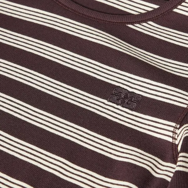 GANNI Striped Long Sleeve T-shirt