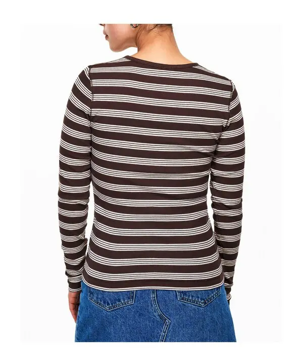 GANNI Striped Long Sleeve T-shirt