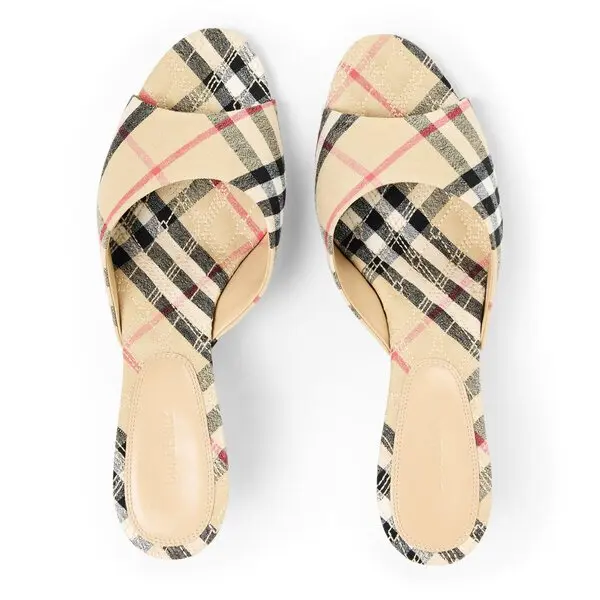 Burberry Heeled Mule Slippers