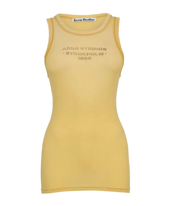 Acne Studios Ribbed Fitted Tank Top - Yellow