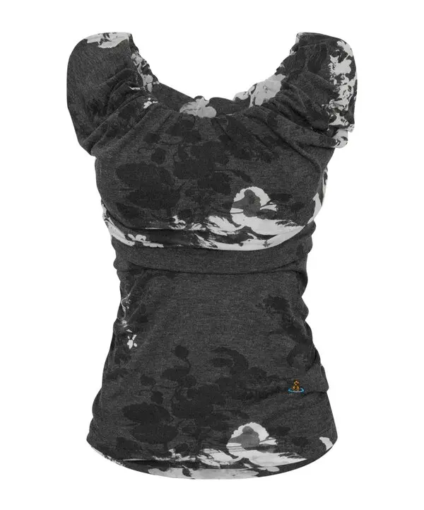 VIVIENNE WESTWOOD Sleeveless Ruched Floral Top