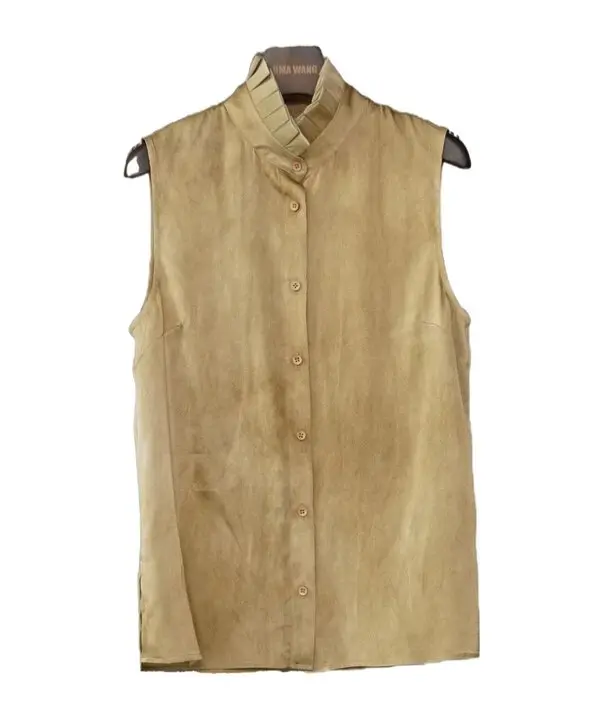UMA WANG Sleeveless Shirt With Mandarin Collar
