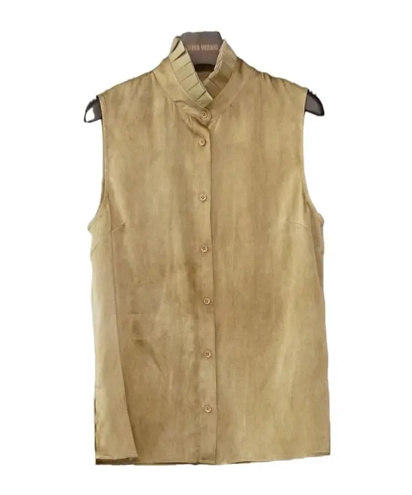 UMA WANG Sleeveless Shirt With Mandarin Collar