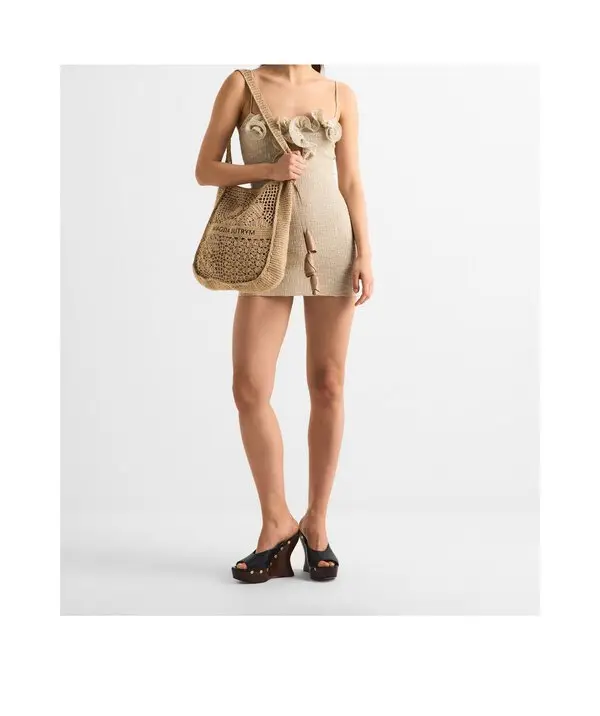 Magda Butrym Crochet Tote Bag - Brown