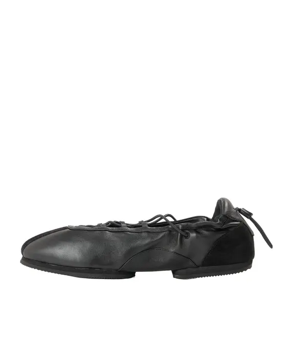 Polo Ralph Lauren Lace Up Ballet Flats - Black