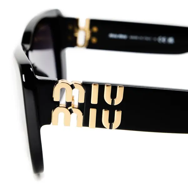 Miu Miu Rectangle Sunglasses With Gold Tone Logo Detail