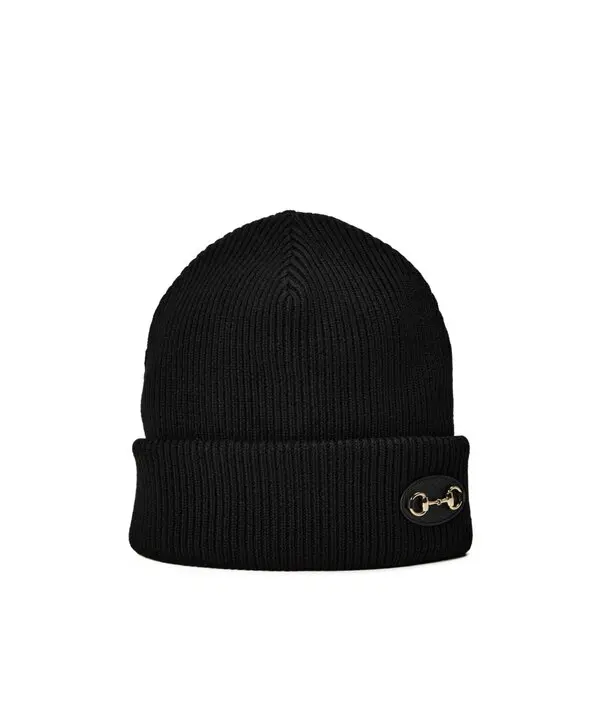 Gucci Knitted Beanie With Horsebit Detail