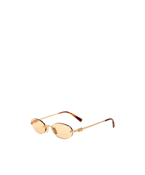 Miu Miu Oval Sunglasses - Nude