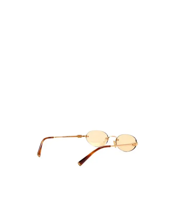 Miu Miu Oval Sunglasses - Nude