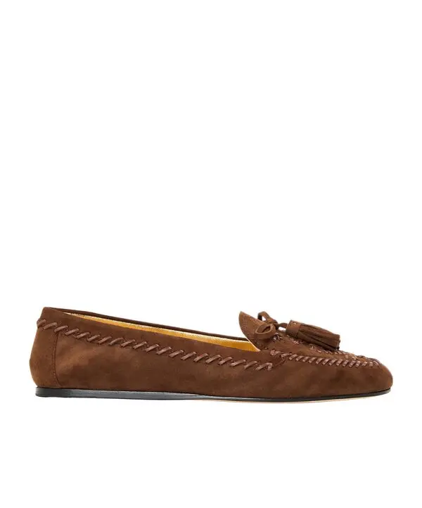 Prada Formal Loafers With Tassel Detail - Brown