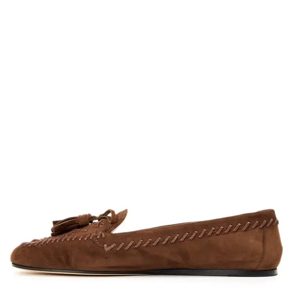 Prada Formal Loafers With Tassel Detail - Brown