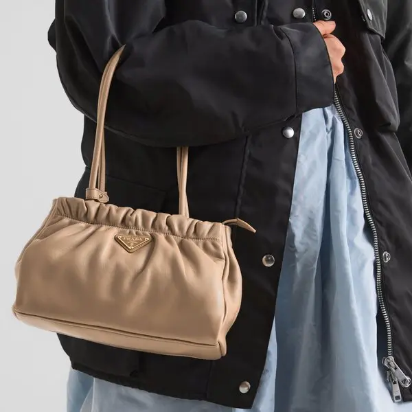 Prada Exquisite Leather Bag - Nude