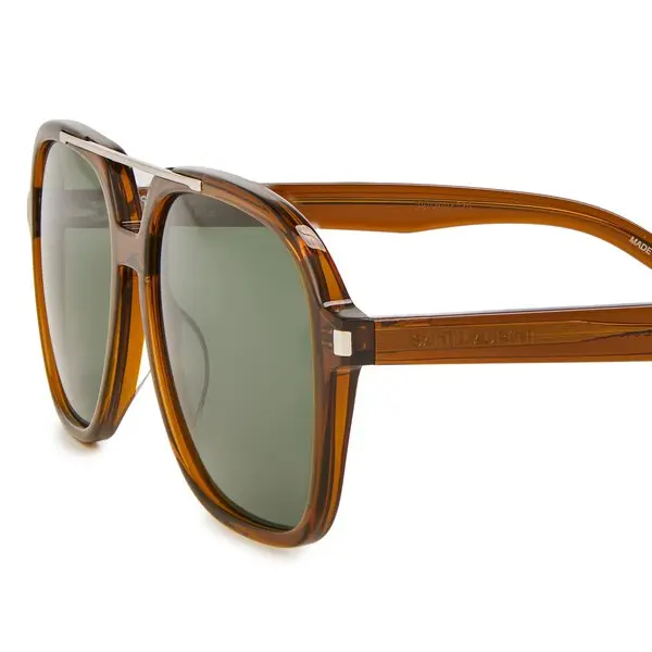 Saint Laurent Aviator Sunglasses With Logo Detail
