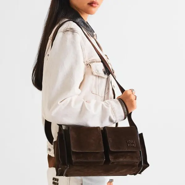 Miu Miu Suede Crossbody Bag