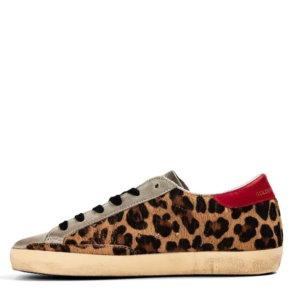 GOLDEN GOOSE Leopard Print Leather Sneakers