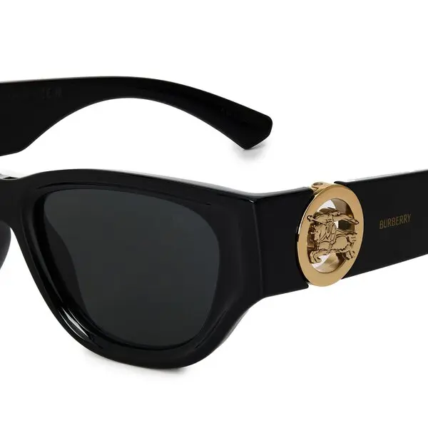 Burberry Square Frame Sunglasses With Gold Tone Embellishment