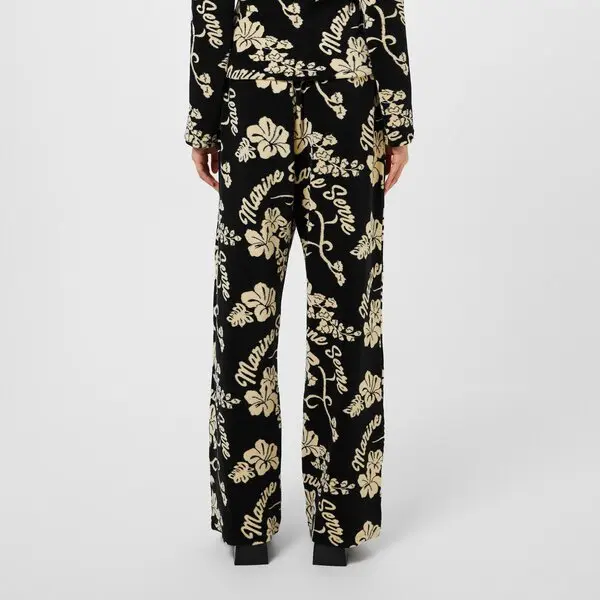 MARINE SERRE Printed Wide Leg Pants