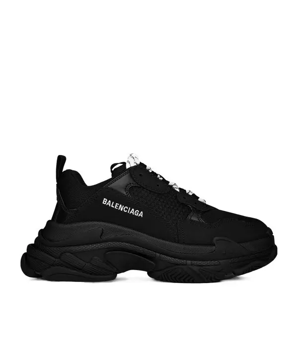 Balenciaga Triple S Platform Sneakers - Black