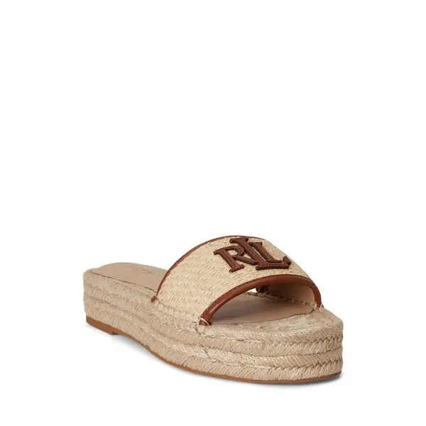 Ralph Lauren Flatform Sandals With Logo Detail