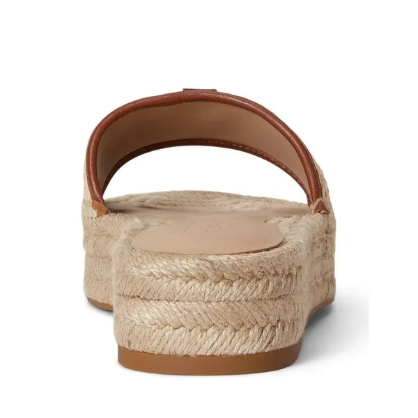 Ralph Lauren Flatform Sandals With Logo Detail