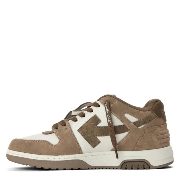 Off-White Suede And Leather Low Top Casual Sneakers - Brown
