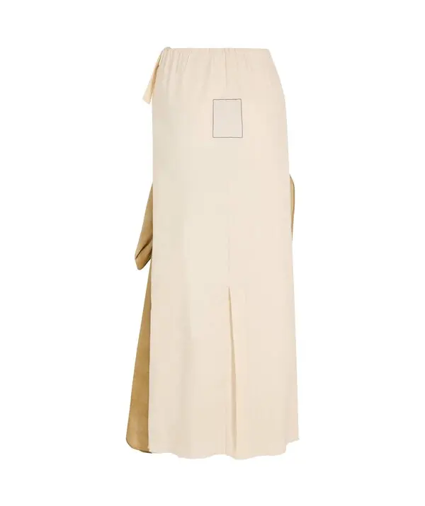 UMA WANG Draped Pleated Maxi Skirt