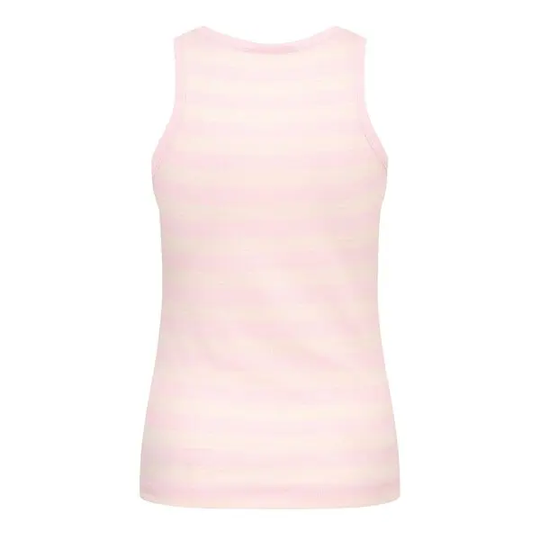 GANNI Striped Cotton Racerback Tank Top