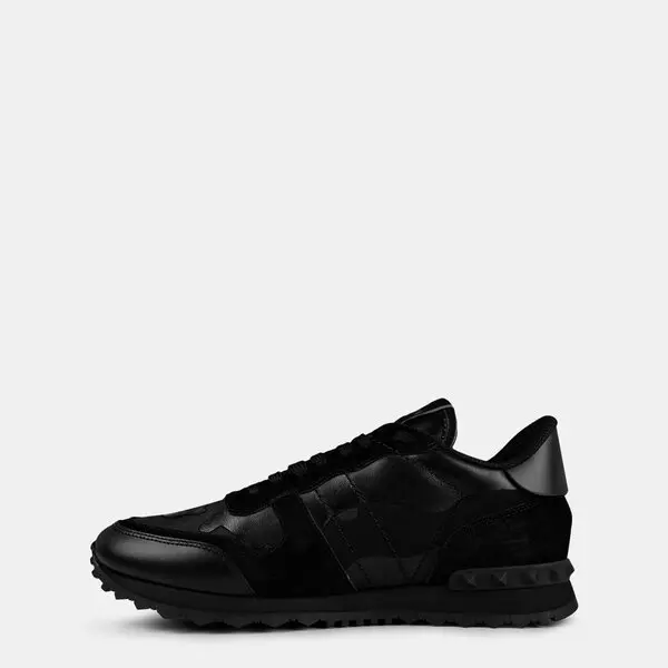 Valentino Garavani Camouflage Sneakers With Studded Heel Detail