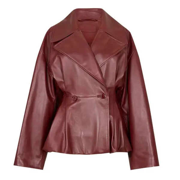 Balenciaga Leather Jacket - Red