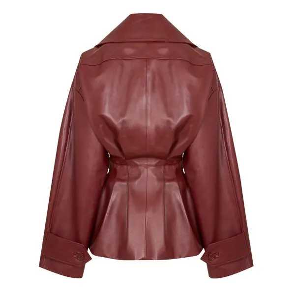 Balenciaga Leather Jacket - Red