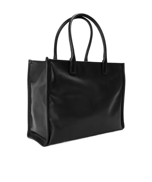 Versace Leather Tote Bag With Medusa Emblem
