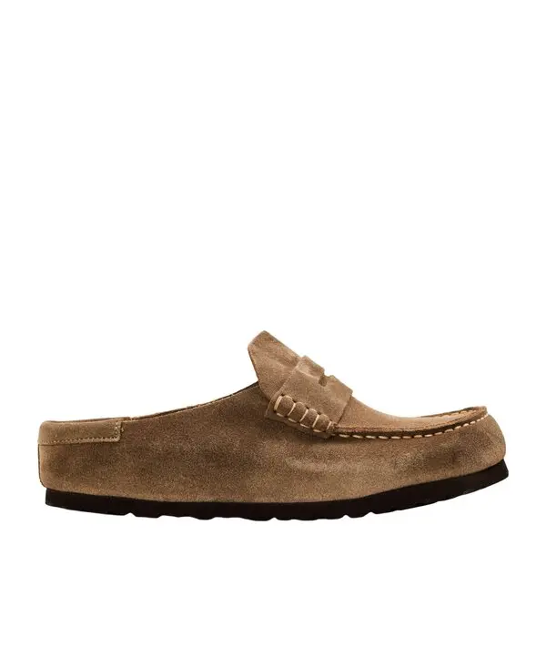 BIRKENSTOCK Suede Mules With Stitching Detail