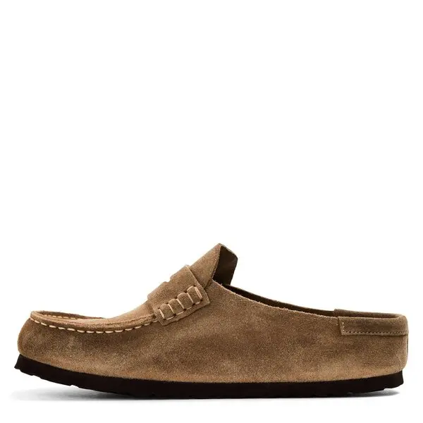 BIRKENSTOCK Suede Mules With Stitching Detail