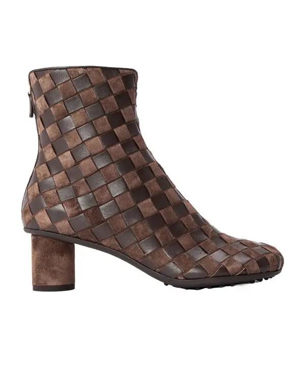 Bottega Veneta Woven Suede Ankle Boots