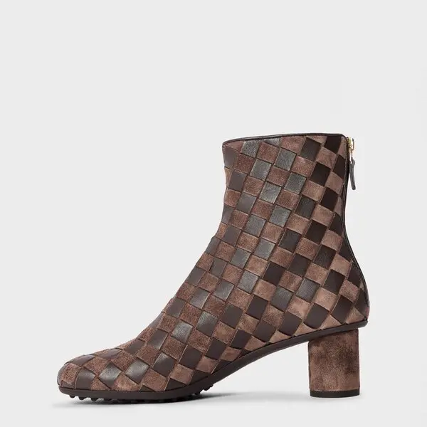 Bottega Veneta Woven Suede Ankle Boots