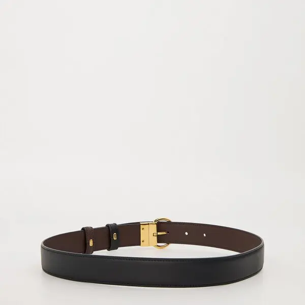 Fendi Reversible Leather Belt With Ff Monogram