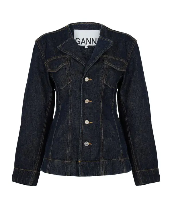 GANNI Rinse Wash Denim Blazer