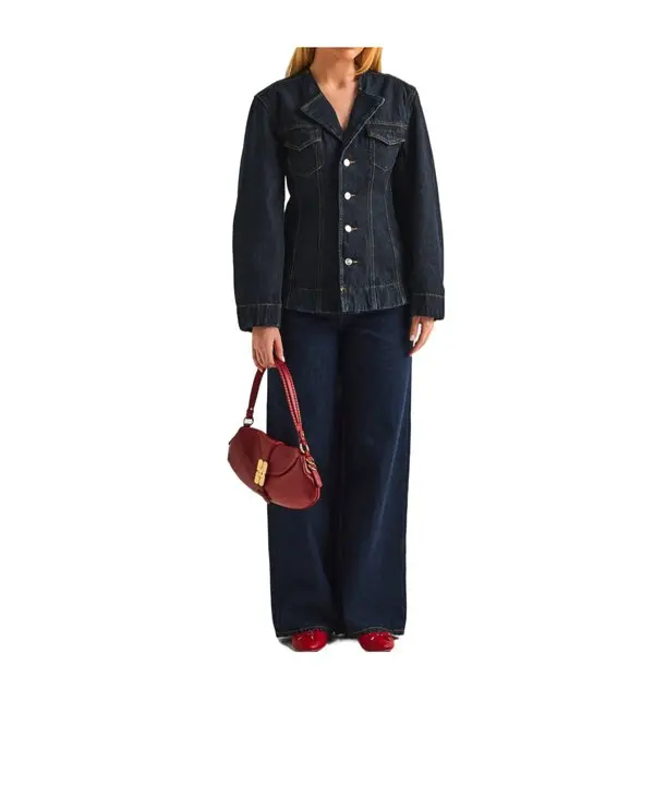 GANNI Rinse Wash Denim Blazer