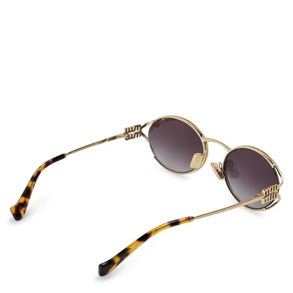 Miu Miu Metal Oval Sunglasses - Multicolor