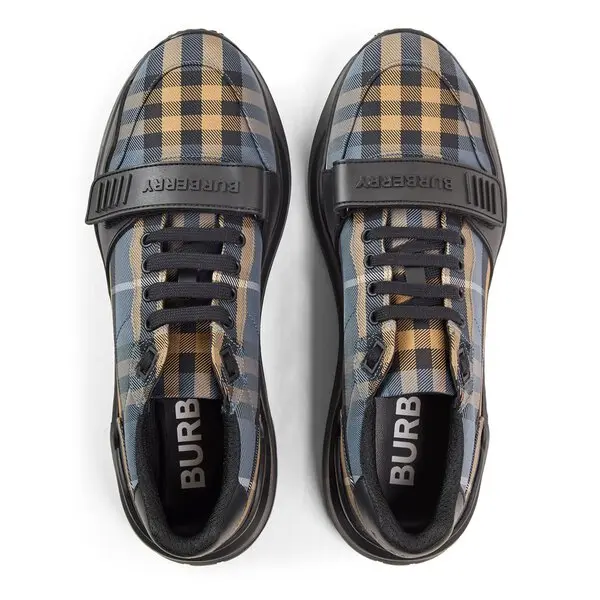 Burberry Checked Lace-up Sneakers