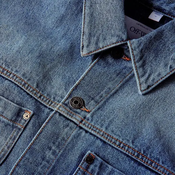 Off-White Oversized Denim Jacket With Logo