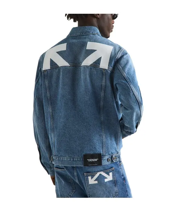 Off-White Oversized Denim Jacket With Logo