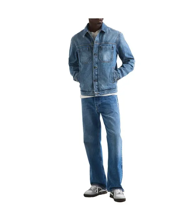 Off-White Oversized Denim Jacket With Logo