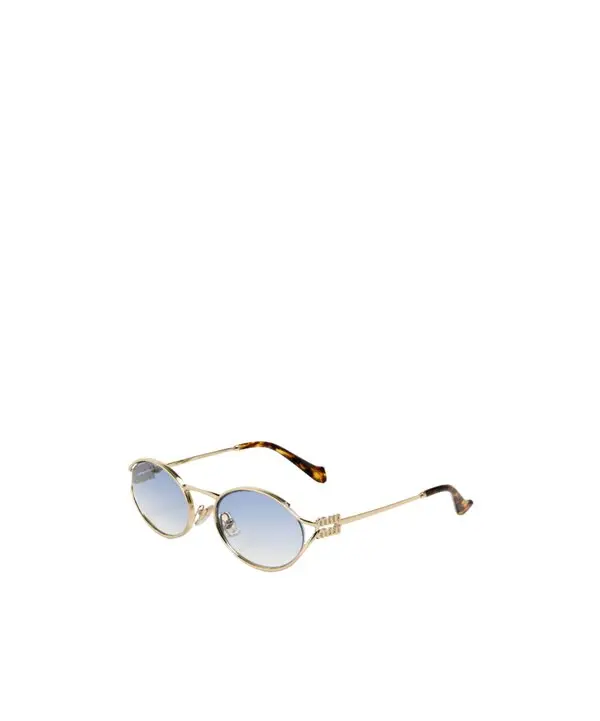 Miu Miu Metal Frame Sunglasses - White