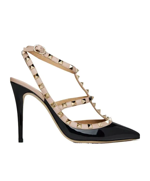 Valentino Garavani D Collet Rockstud 100mm Pumps - Black