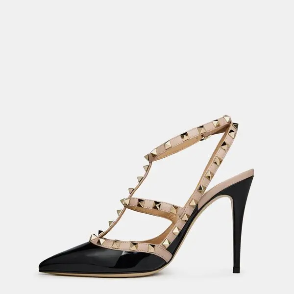 Valentino Garavani D Collet Rockstud 100mm Pumps - Black
