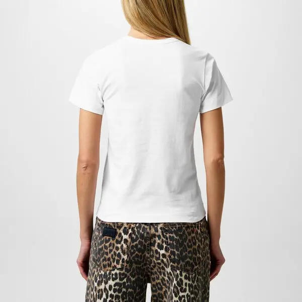 Play Comme Des Garcon Solid Color Crew Neck Short Sleeve