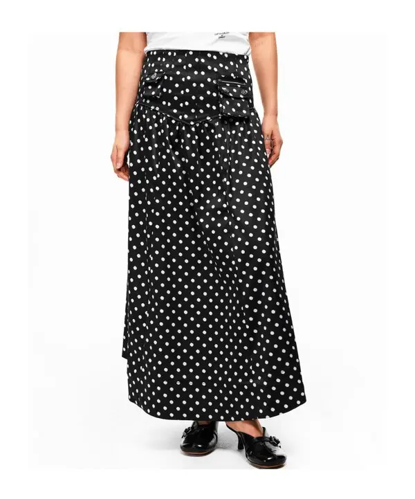 GANNI Polka Dot Midi Skirt